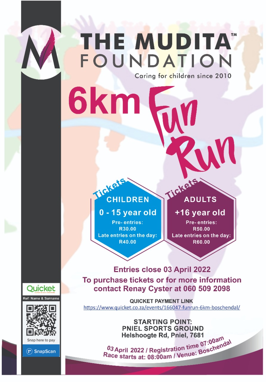 Mudita Fun Run 2022 Results | RunningCalendar.co.za