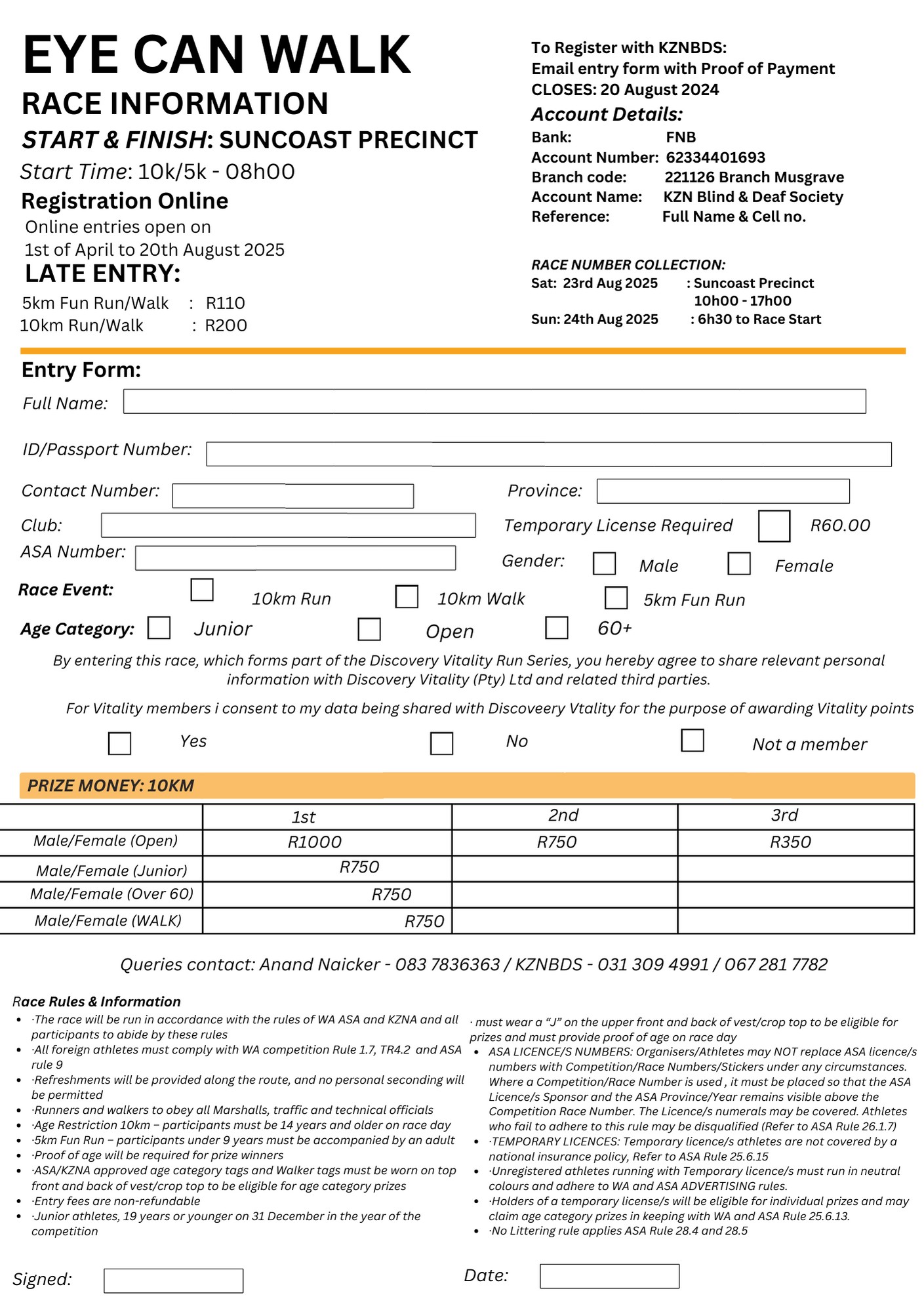 Eye Can Walk 2025 | RunningCalendar.co.za