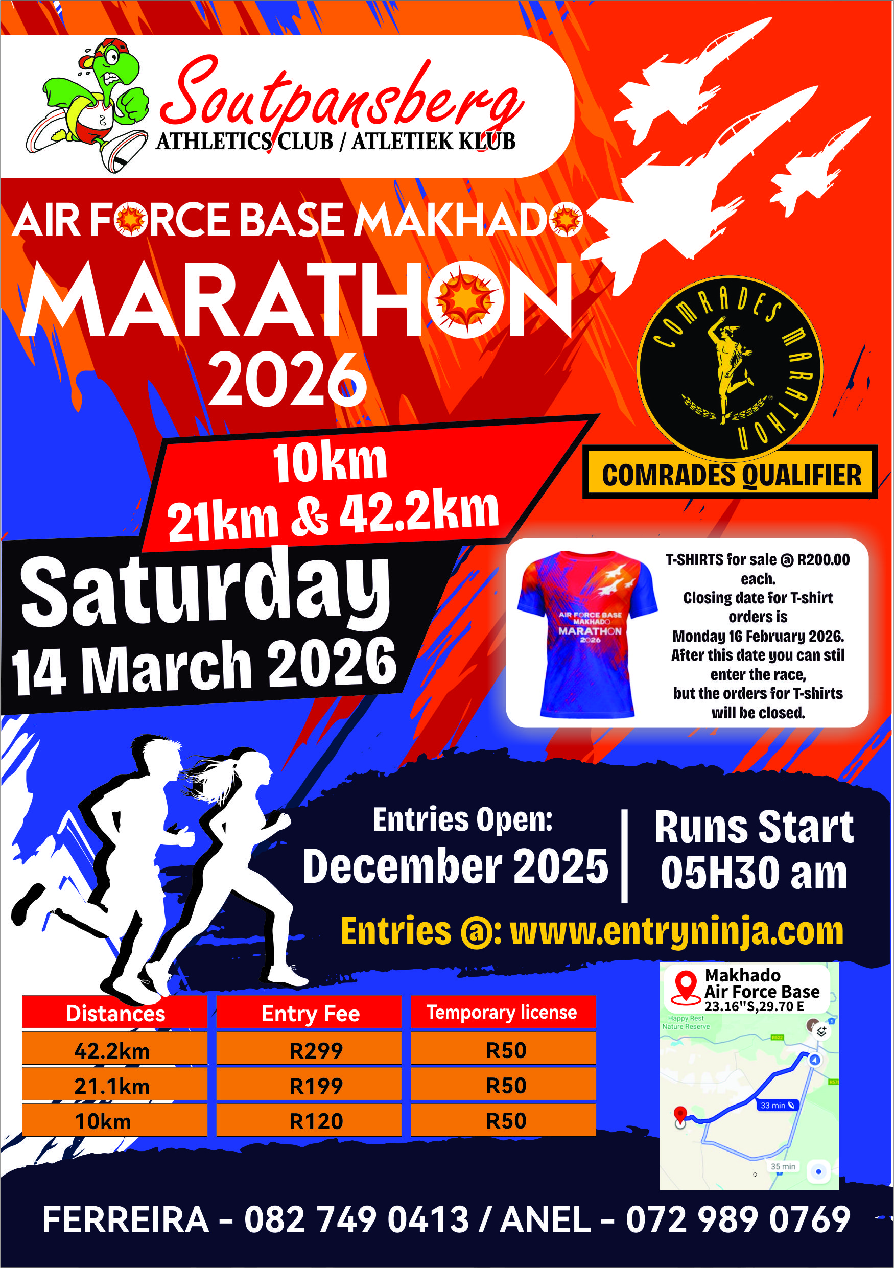 Makhado Airforce Bace Marathon 2026 - Louis Trichardt Running Event ...